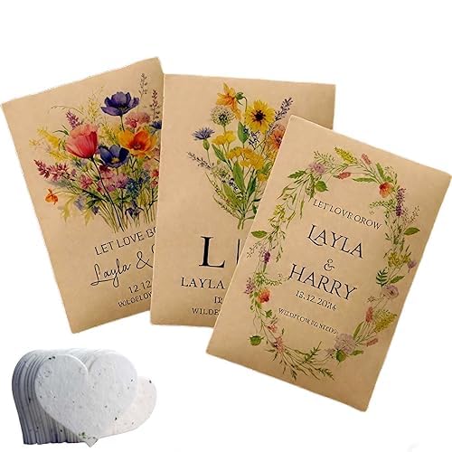 Amazon.com: Personalized Wildflower Seed Packets, Custom Eco-Friendly ...
