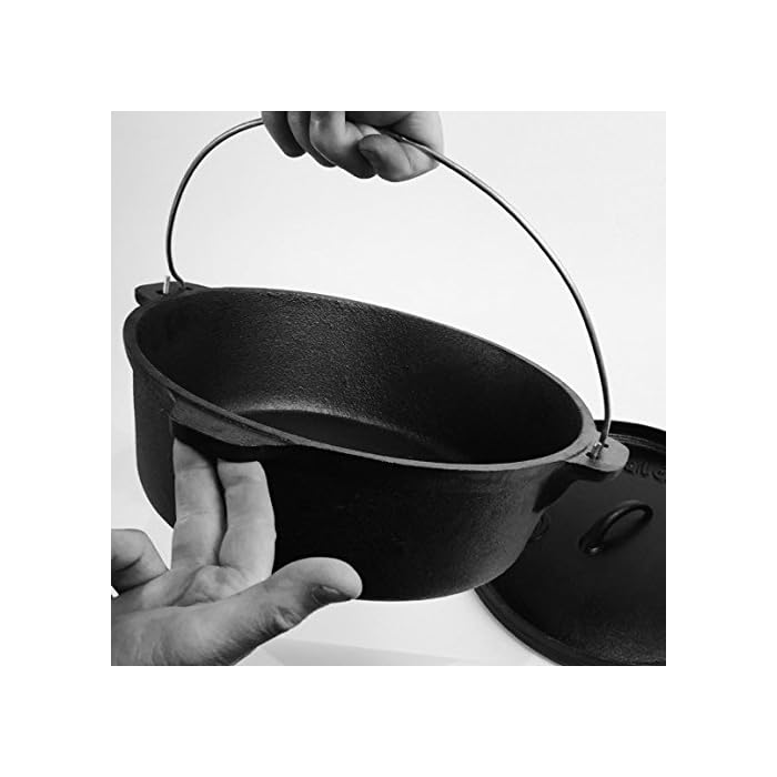 Buy CampMaid 10" Pre-Seasoned 4 Quart Dutch Oven Without Legs Online at ...