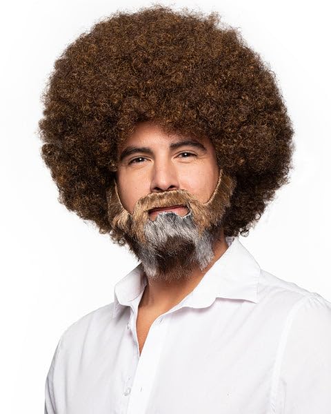 Amazon.com: Enigma Costume Wigs Painter Man Wig & Beard Set – Brown ...