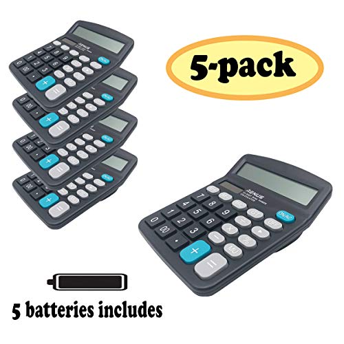 RENUS Calculator 5 Packs, Electronic Desktop Calculator with 12 Digit ...