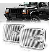 Amazon.com: NSDXCT 7 Inch led Glass Headlight Round Lens Housing+H4 ...