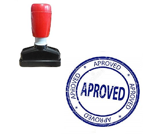 JainTraders Pre-Inked Round Rubber Stamp messasge - Aproved : Amazon.in ...