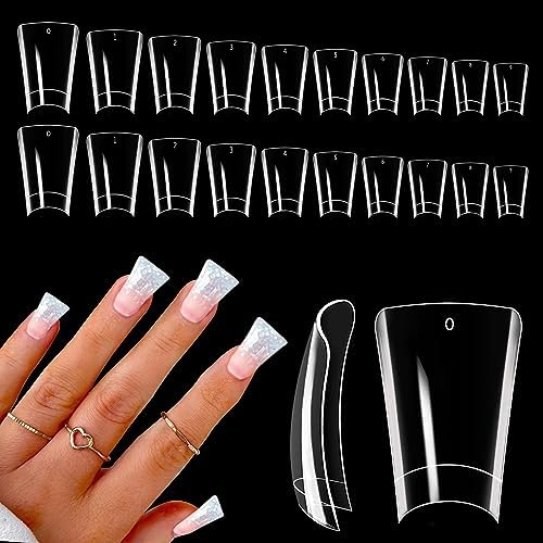 Amazon.com: 500PCS Duck Nail Tips, Clear Short Duck Nail Tips for ...