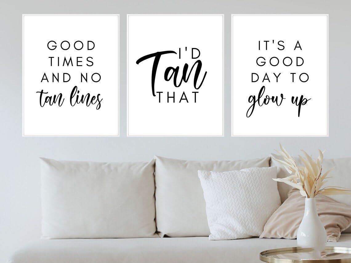 Amazon.com: Wall Art 3 Pieces Good Times And No Tan Lines Poster Print ...