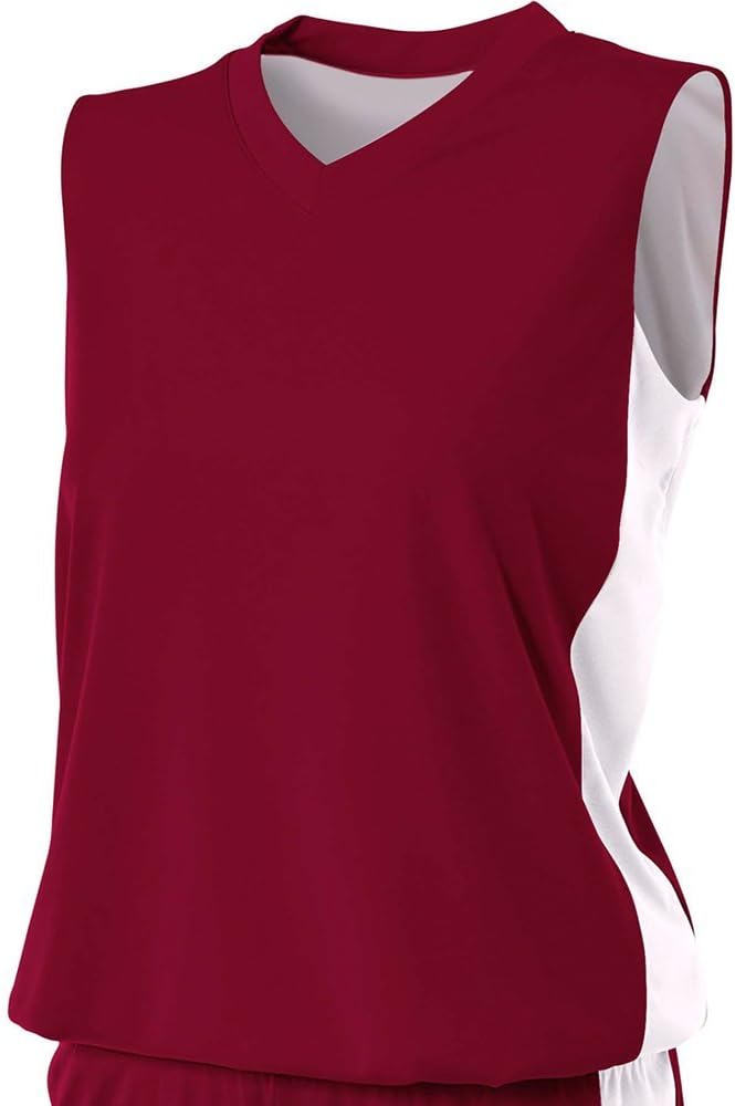 A4 NW2320 - Ladies Reversible Moisture Management Muscle Shirt Cardinal ...