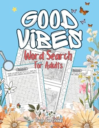 Amazon.com: Good Vibes Word Search For Adults: A Relaxing Collection of ...