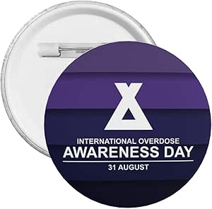 Amazon.com: I Wear Purple For Overdose Awareness Pins Personalised ...