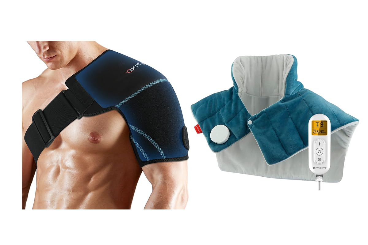 Amazon.com: Comfytemp Shoulder Ice Pack Wrap & Heating Pad for Neck and Shoulders and Back ...