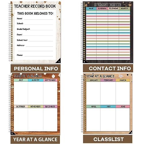 Snapklik.com : Wood Grain Record Book Wood Teacher Record Book Wood ...