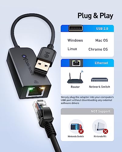 Cable Matters 2-Pack Plug & Play USB to Ethernet Adapter with PXE, MAC ...