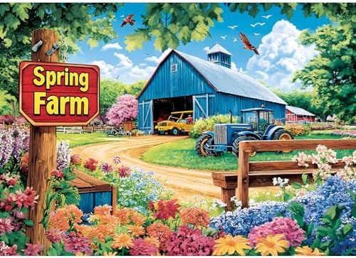Amazon.com: 1000 Piece Puzzles for Adults, Spring Landscape Jigsaw ...