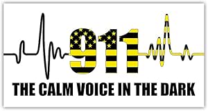 Amazon.com - BAVAHA 911 The Clam Voice in The Dark Bumper Sticker 911 ...