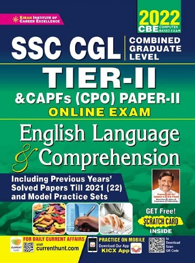 Buy Kiran SSC CGL Tier II and CAPFs (CPO) Paper II Online Exam English Language and ...