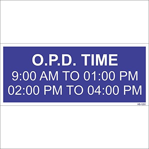 Signageshop Opd Time Sign : Amazon.in: Industrial & Scientific