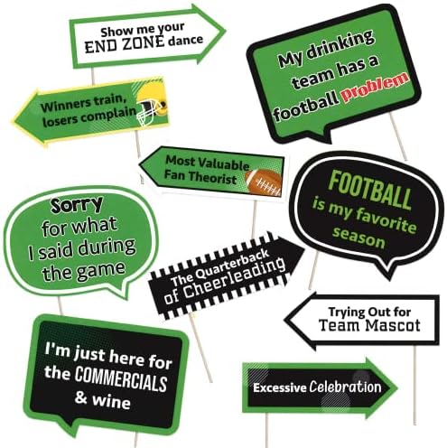 Amazon.com: Football Photo Booth Props Kit, 26 Pieces Football Season ...