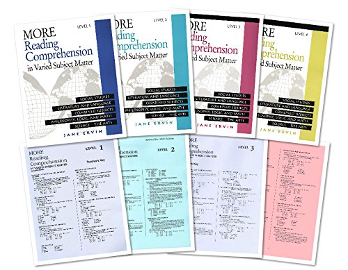 More Reading Comprehension in Varied Subject Matter Complete SET (8 ...