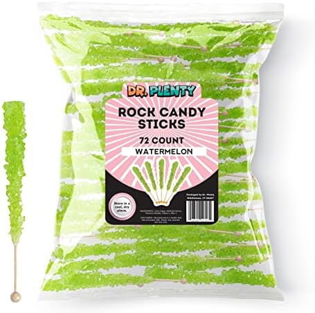 Amazon.com : Green Rock Candy on a Stick (72 Pack) - Bulk INDIVIDUALLY ...