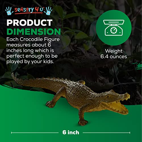 Snapklik.com : SENSORY4U Crocodile Toys 16 Pcs 6 Inch Alligator Action ...
