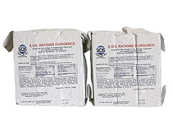 SOS Food Labs 185000826 Emergency 3600 Calorie Food Bar (Pack of 2 ...