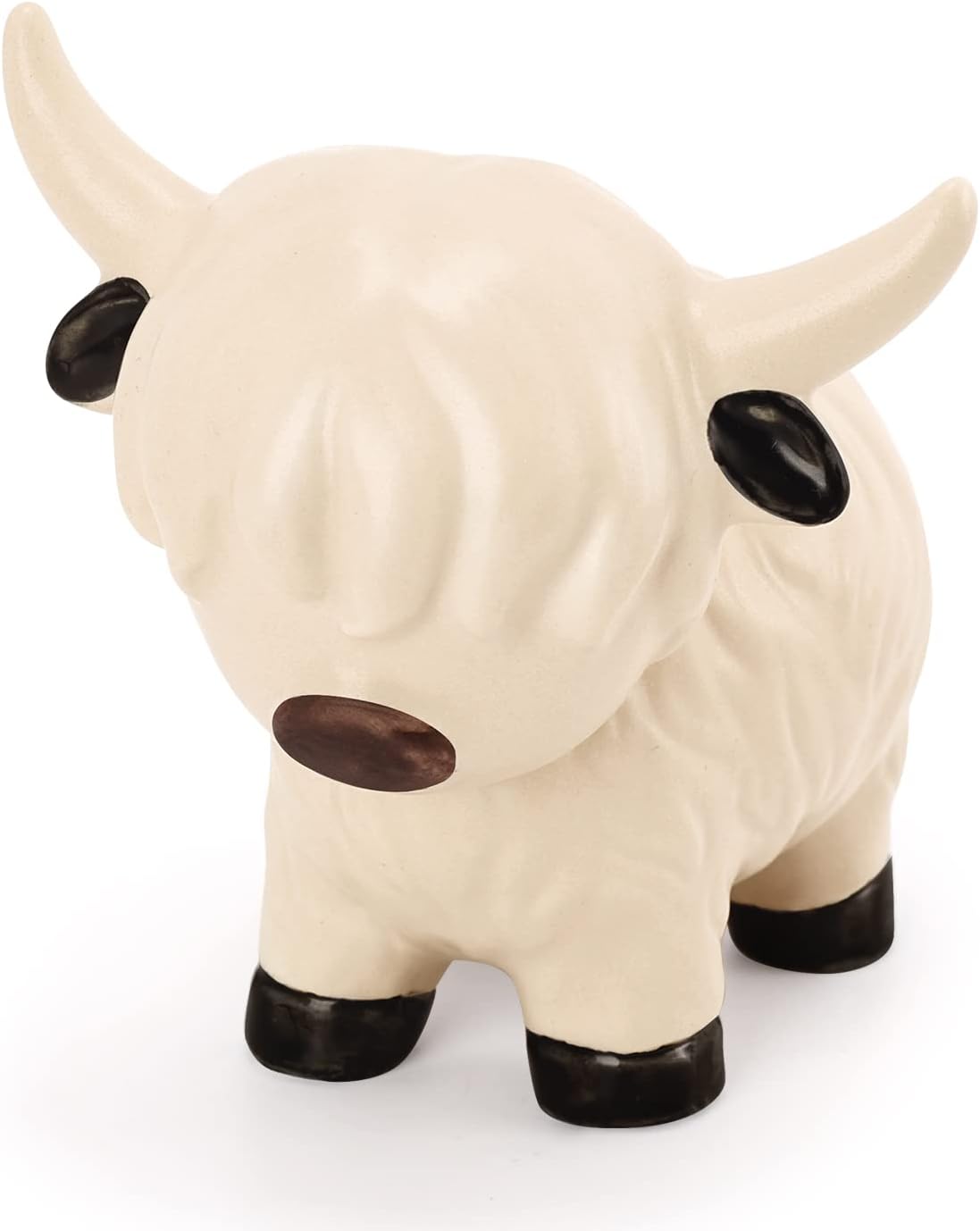 Amazon.com: Tuitessine Highland Cow Figurines Ceramic Decor Highland ...