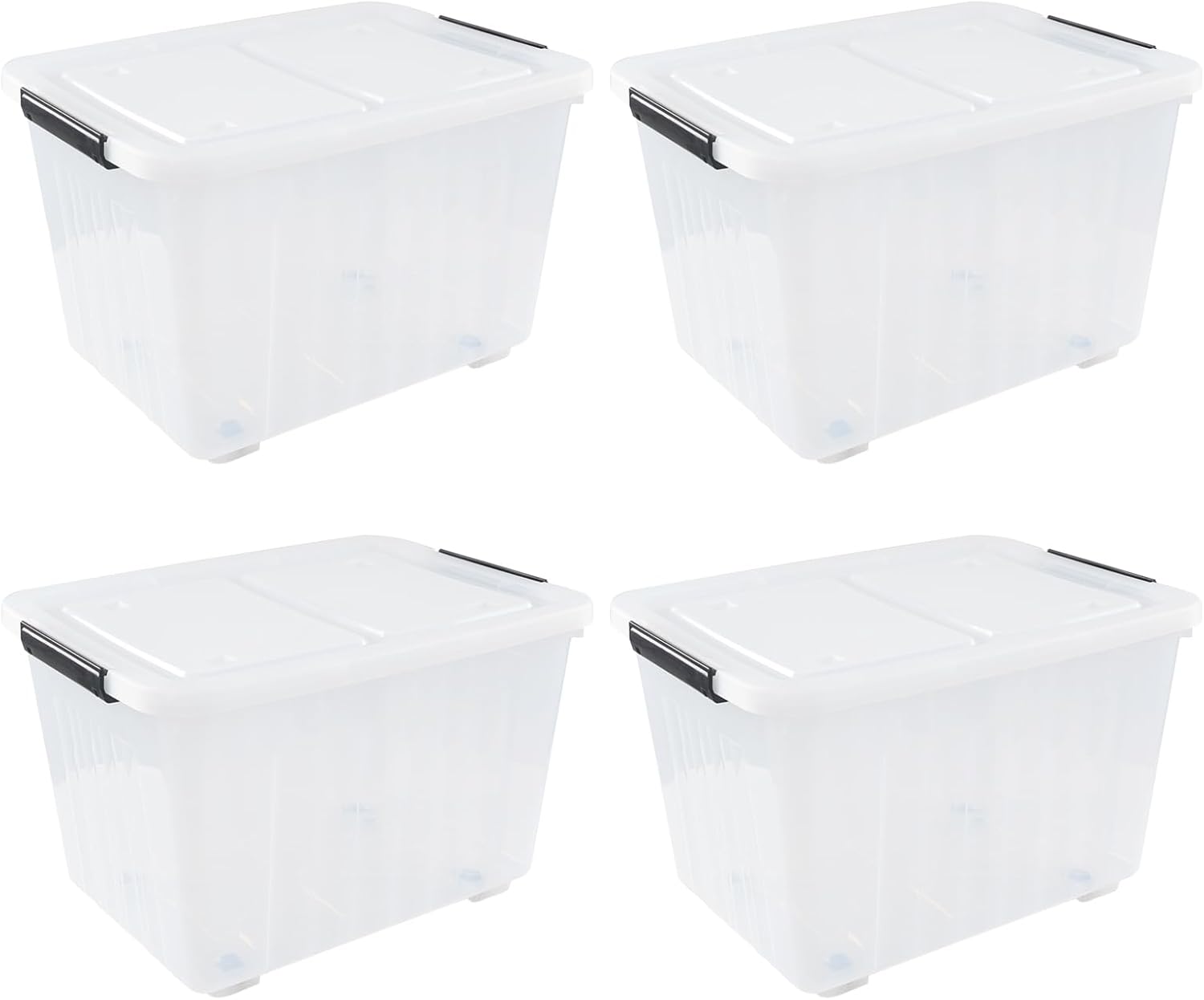 Amazon.com: Lasbily Paquete de 4 contenedores de plástico transparente ...