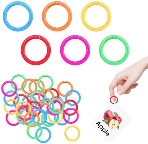 Amazon.com : 220PCS Plastic Binder Rings Plastic Loose Leaf Binder ...