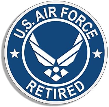 Amazon.com - Round U.S. Air Force Retired Sticker (USAF Bumper Vet) (4 ...
