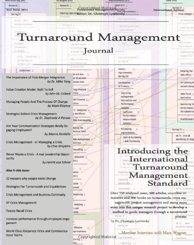 Amazon.com: Turnaround Management Journal: Issue 2 2011: 9781466450059 ...