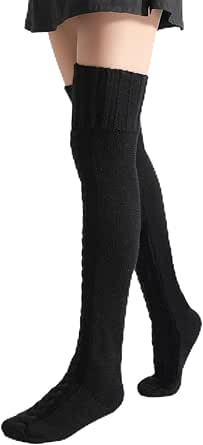 Amazon.com: Clothirily Thigh High Socks for Women, Knitted Thigh Tigh ...