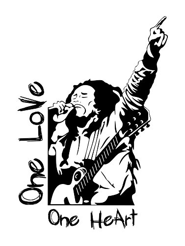 Vsquare Studio Vinyl Celebrity Bob Marley Wall Sticker (79 cm x 56 cm ...