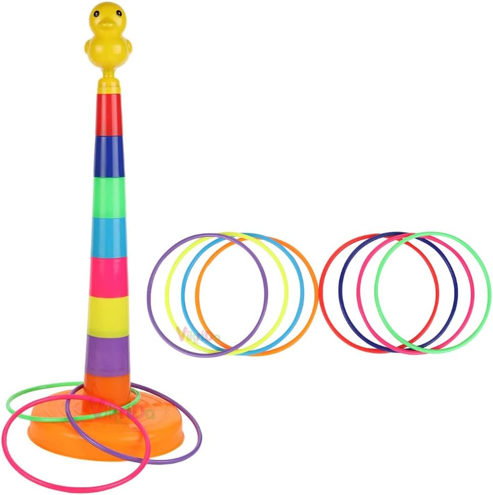 Toyshine 2 in 1 Ring Toss Game | Shape Sorter Color Recognition Aim and ...