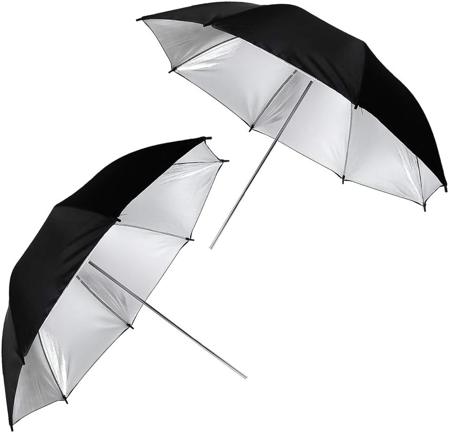 Amazon.com : LimoStudio [2 Pack] 46 inch Diameter Black & Silver ...