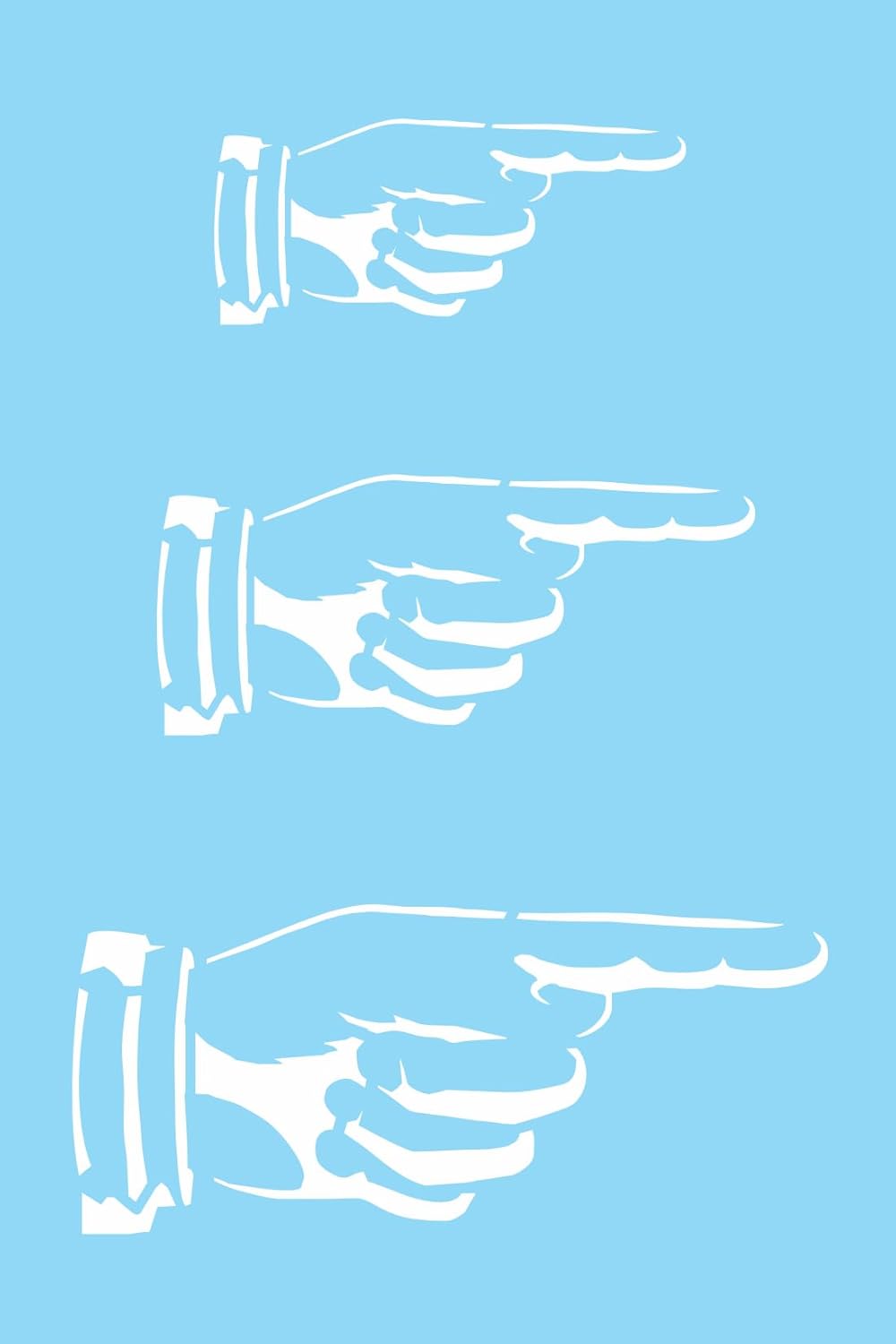 Amazon.com : Stencils by Joanie Vintage Style Pointing Finger Shape ...