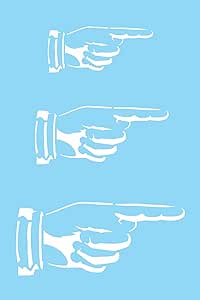Amazon.com : Stencils by Joanie Vintage Style Pointing Finger Shape ...