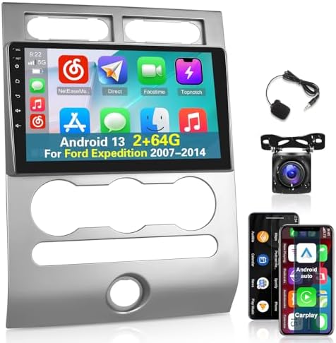 Amazon.com: [2+64G] NHOPEEW Car Radio for Ford Expedition 2007-2014 ...
