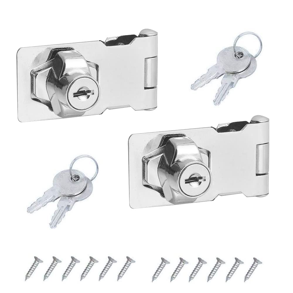 Huszzm 2 Pack Keyed Hasp Lock Hasp And Staple Padlock | Desertcart GB