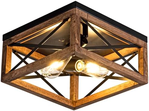 Rpzloila Flush Mount Ceiling Light Fixture for Kitchen Hallway, 2-Light ...