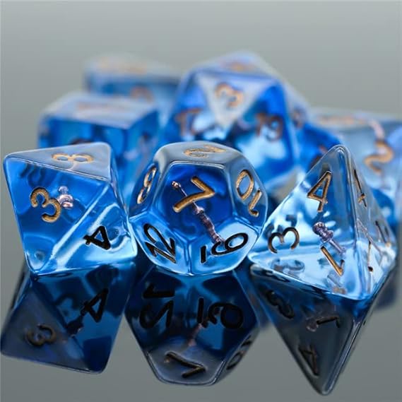 Amazon.com: Magic Wand of Wizard DND Resin Dice Set for Dungeons and ...