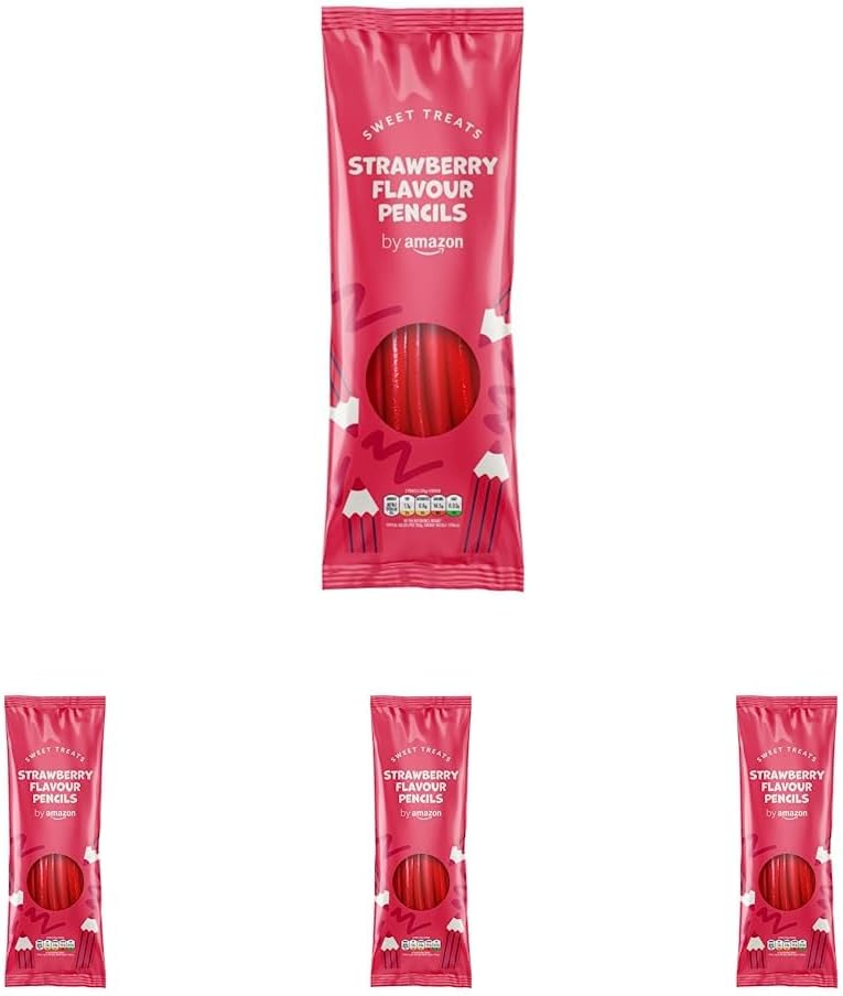 by Amazon Strawberry Pencils, 75g (Pack of 4) : Amazon.co.uk: Grocery