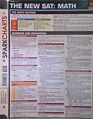 The New SAT: Math SparkCharts: 9781411402379: Amazon.com: Books