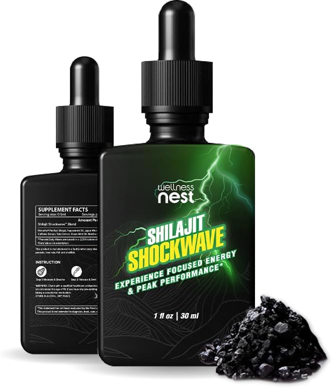 Amazon.com: Shilajit Shockwave Drops - Supercharge Your Day with ...
