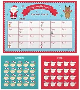 Christmas Santa Behaviour Reward Chart : Amazon.co.uk: Toys & Games
