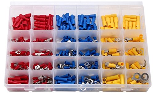 Buy 480 Pcs Assorted Insulated Electrical Wire Terminals Crimp ...