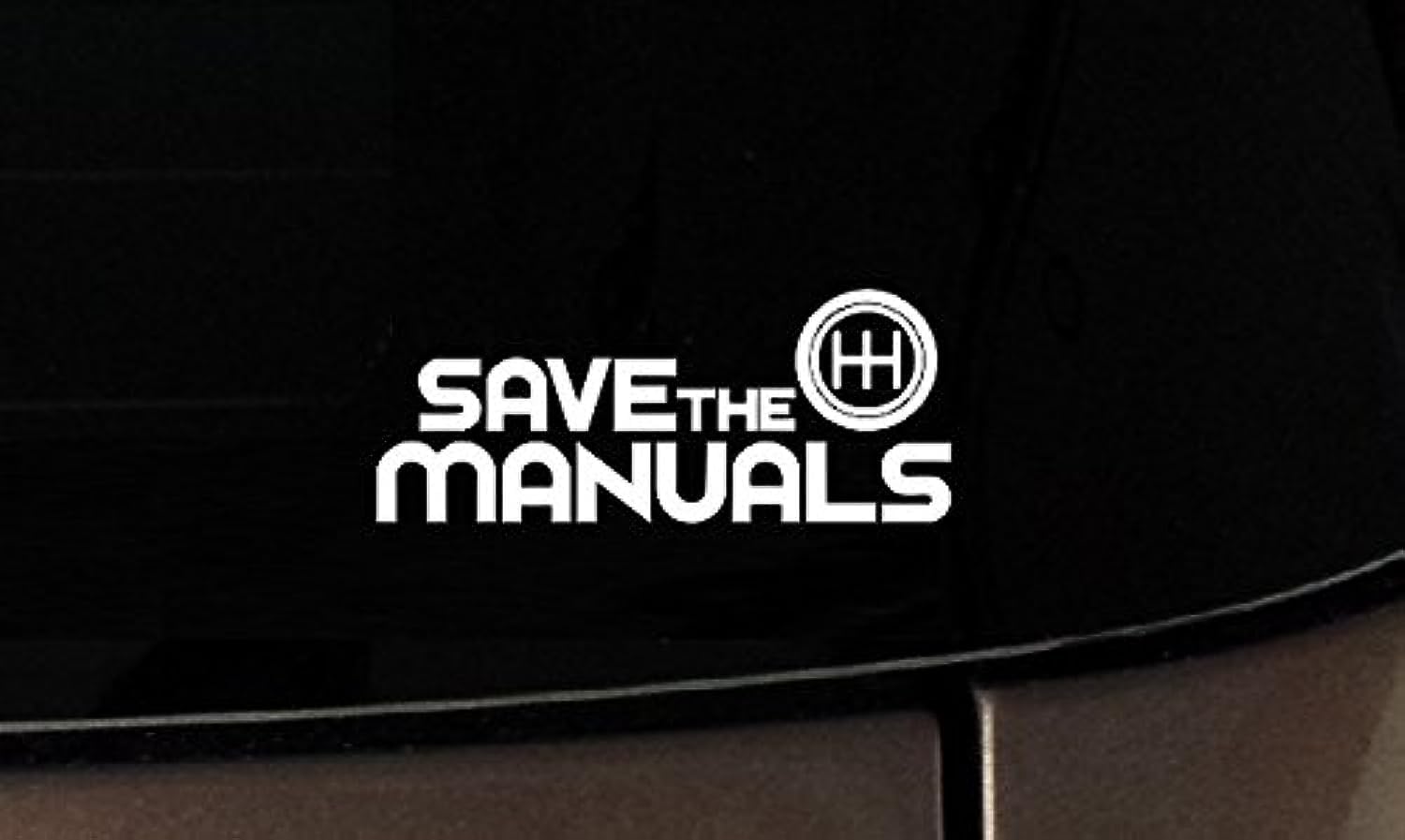 Amazon.com - 6" Save The Manuals Vinyl Car Window Decals Stickers White ...
