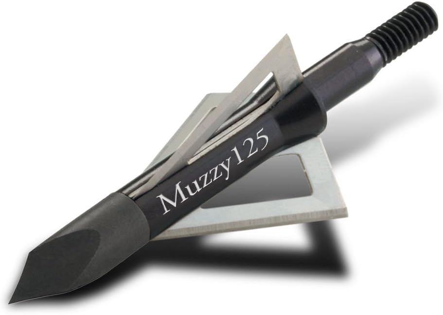Amazon.com : Muzzy Bowhunting 3 Blade Archery Arrow Broadhead 100 or ...