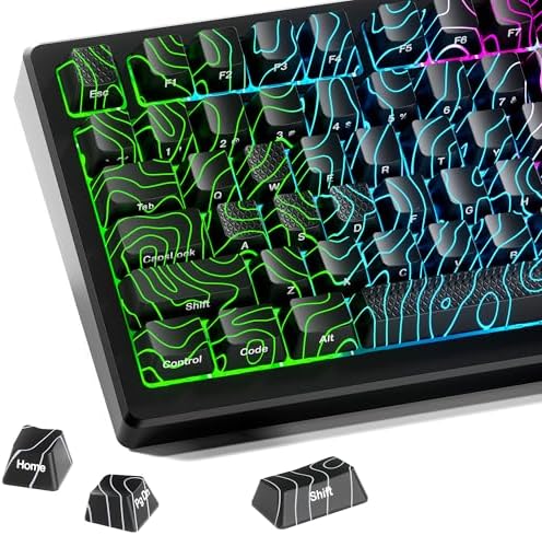 Amazon.com: Cmokifuly Side Printed Keycaps 136 Keys Shine-Through OEM ...