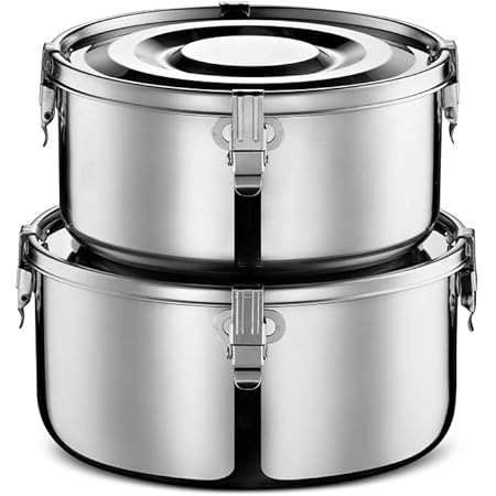 Amazon.com: Stainless Steel Rectangular Kimchi Food Storage Container ...