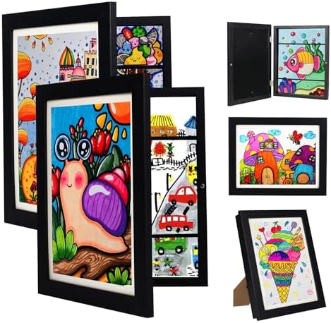 Amazon.com: Hacaroa 2 Pack Kids Art Frames Front Opening, 11.8"x8.3 ...