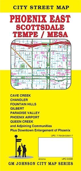 Amazon.com: Phoenix East, Arizona Street Map : GM Johnson Maps: Books