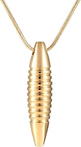 Amazon.com: Oinsi Stainless Steel Screw Thread Cylinder Urn Memorial ...